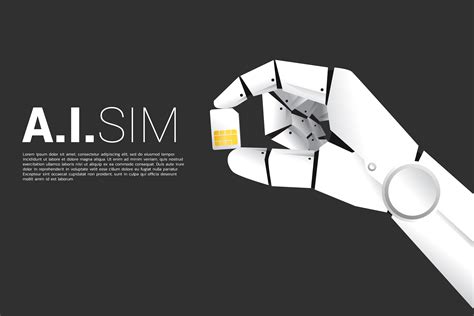 Robot Hand Holding Sim Card Vector Art At Vecteezy