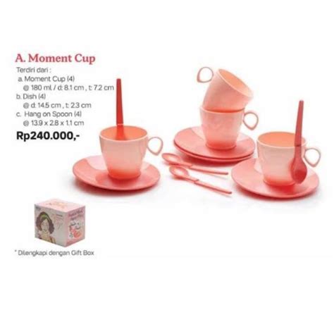 Moment Cup Tupperware Cangkir Tupperware 4 Gelas Kopi Gelas Teh