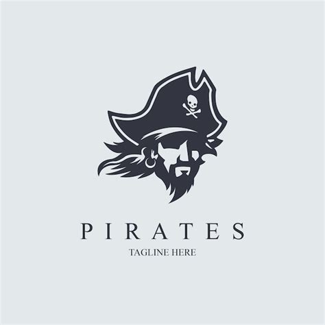 Premium Vector Pirates Head Logo Vintage Design Template Vector For