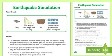 Earthquake Science Experiments Instructions Pack
