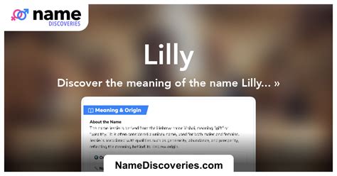 Lilly Name Meaning And Origin