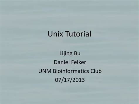 Ppt Unix Tutorial Powerpoint Presentation Free Download Id2500903