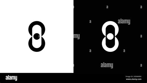 Modern And Unique Number 8 Logo Design Stock Vector Image Art Alamy