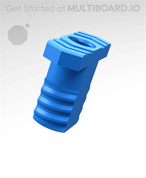 18 Mm Mid Thread Flat Head Small Thread Hole Shank T Bolt 3d Model By Multiboard On Thangs