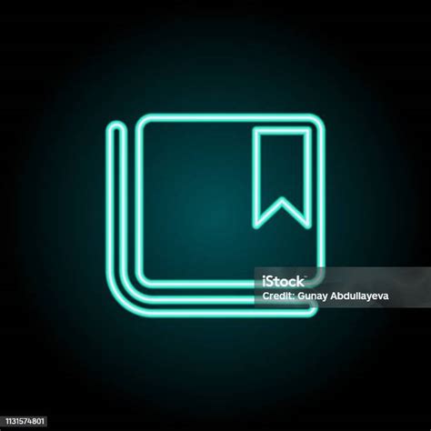 북마크 기호 아이콘입니다 네온 스타일 아이콘 이미지의 요소입니다 웹사이트 웹 디자인 모바일 앱 정보 그래픽에 대 한 간단한
