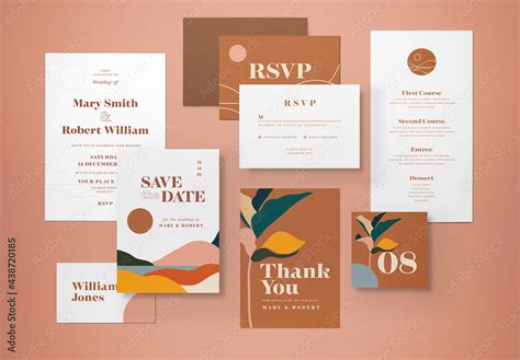 Wedding Invitation Layout Stock Template Adobe Stock