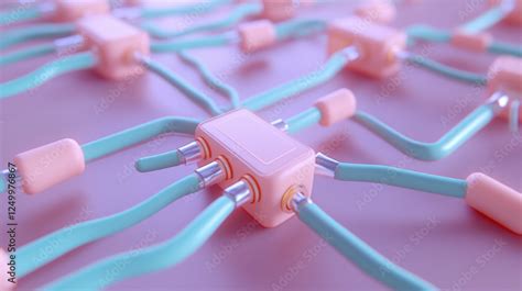 Artificial Intelligent Technology Neural Network Illustration Big Data Cybersecurity Data