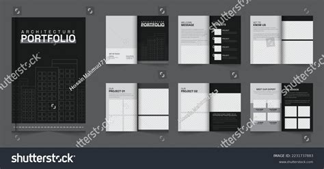 Architecture Portfolio Architect Portfolio Layout Interior Stock Vector Royalty Free