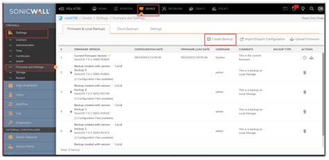 How Can I Reset The Firewall To Factory Default Settings From The Gui