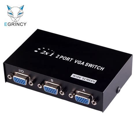 egrincy 2 in 1 vga switcher 1080p 2 port vga in to 1 vga out switch