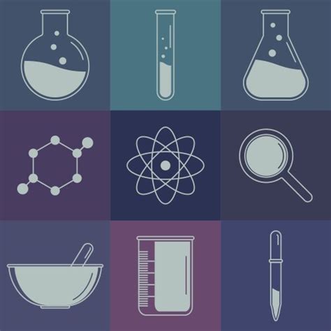 Laboratory Equipment Vector Images Over