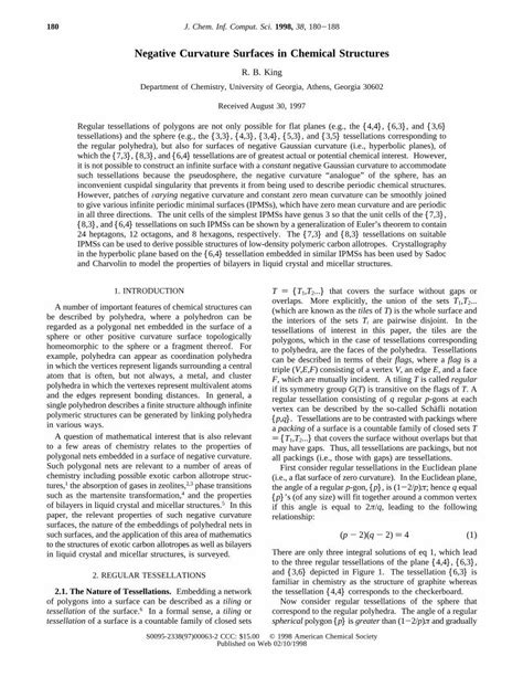 Pdf Negative Curvature Surfaces In Chemical Structures Dokumen Tips