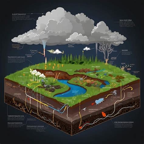 Carbon Cycle The Carbon Path From The Atmosphere Into Living Organisms Then Turning Into Dead