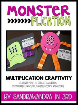 Monster Plication Multiplication Strategy Craftivity Multiplication