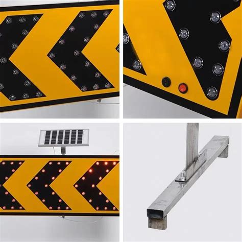 Road Safety Aluminum Arrow Strobe Warning Light Solar Led Direction