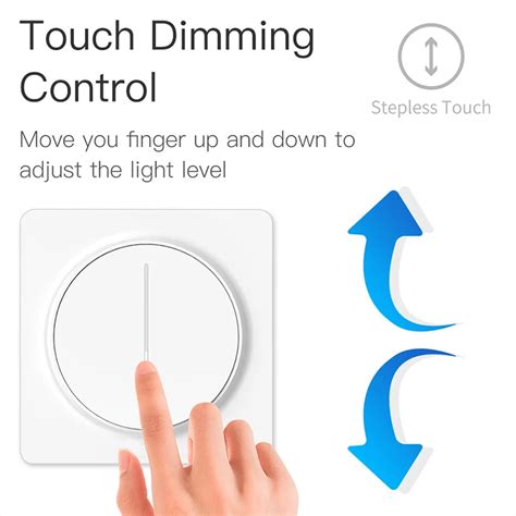 Wifi Zigbee Smart Dimmer Light Switch V Touch Dimming Panel Wall Touch Rotary Slide