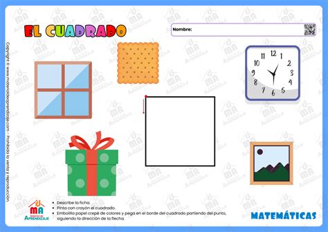 Hoja De Trabajo De Cuadrados Para Preescolar