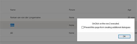 Onclick Function Of Northstar S Table Is Not Triggered Issue Microsoft Fluentui Github