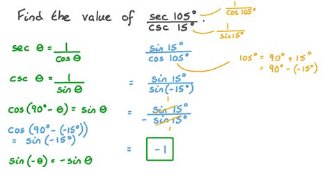 Question Video Evaluating Trigonometric Expressions By Using Cofunction And Periodic Identities