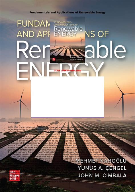 Downloadpdf Fundamentals And Applications Of Renewable Energy