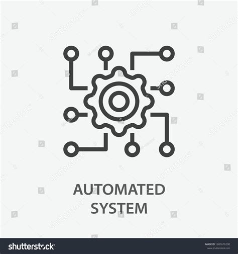 Automated System Line Icon Vector Illustration Stock Vector Royalty
