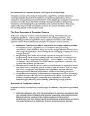 Unlocking Computer Science: Key Concepts and Branches Explored | Course Hero