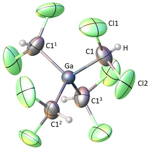 Molecular Structure Of [pph4][ga Chcl2 4] Thermal Ellipsoids Are Set Download Scientific