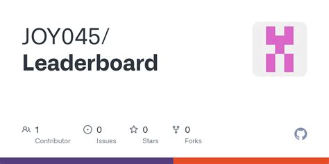 Github Joy045leaderboard