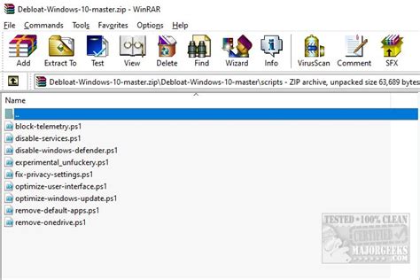 Download Debloat Windows MajorGeeks