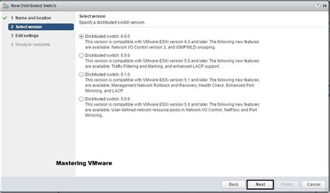 Create Vsphere Distributed Switch Mastering Vmware