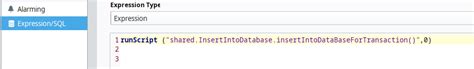 runscript in transaction expression ignition inductive automation