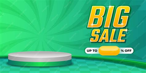 Big Sale Background Template With Podium Display Special Offer And