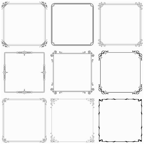 Premium Vector Decorative Frames Set 10