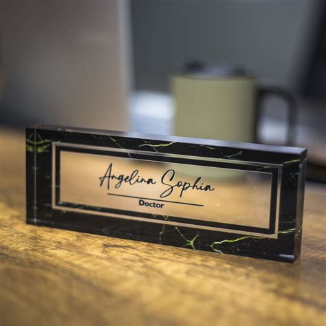 Acrylic Personalized Desk Name Plate Custom Office Decor Etsy Artofit