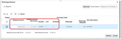 what is retainage release in oracle fusionplex work order my