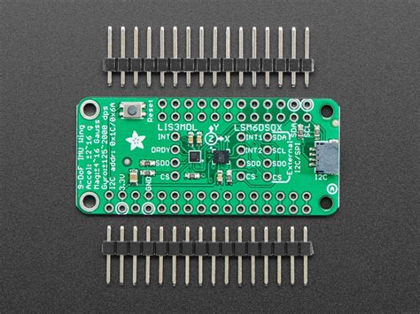 Adafruit Lsm6dsox Lis3mdl Featherwing Precision 9 Dof Imu The Pi Hut