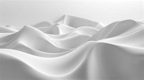 White Desktop Background Minimal Abstract Design Generative Ai Illustration Stock Illustration