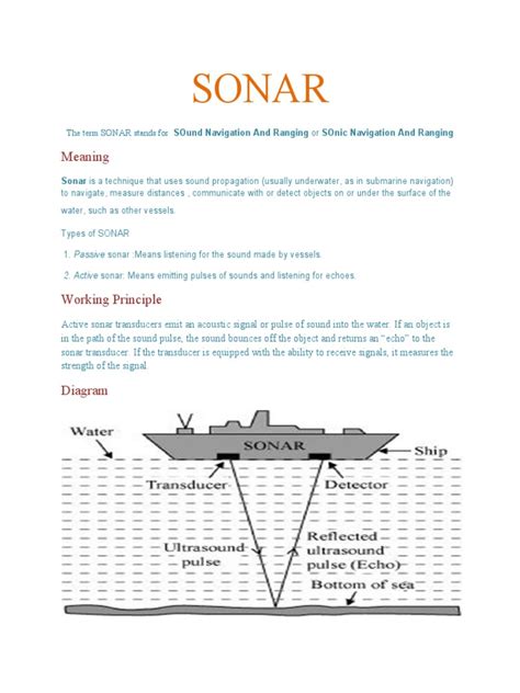 Sonar Pdf Sonar Oceanography