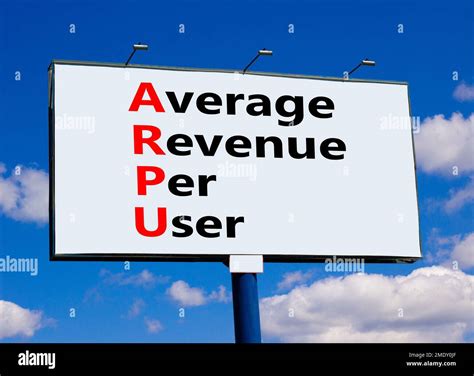 Arpu Average Revenue Per User Symbol Concept Words Arpu Average
