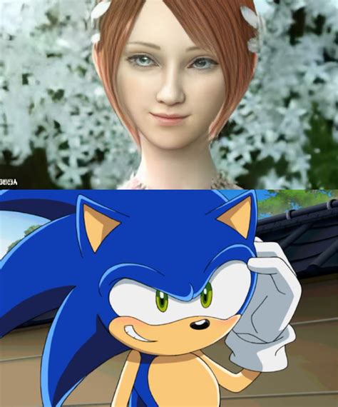 Sonic Blushes At Princess Elise By Sonicfan03 On Deviantart