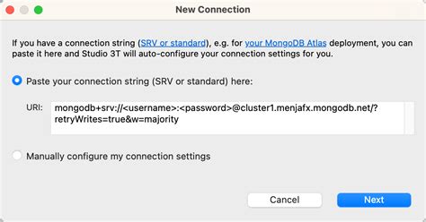 How To Connect To MongoDB Atlas Studio 3T