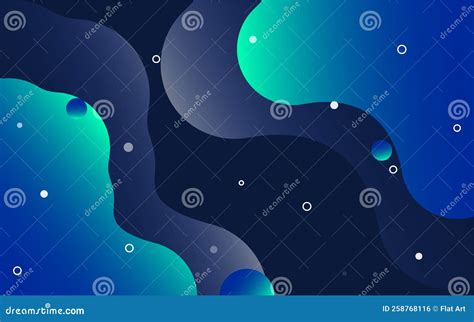 liquid shapes and forms blobs with gradient color flat cartoon