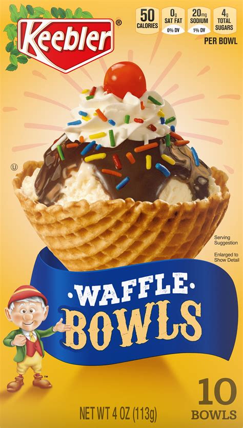 Keebler Waffle Bowls 50 Calories 10 Count Perfect For Ice Cream And