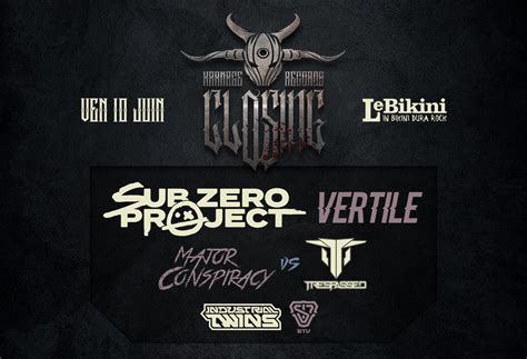 Karnage Closing Sub Zero Project Vertile Major Conspiracy Trespassed Industrial Twins