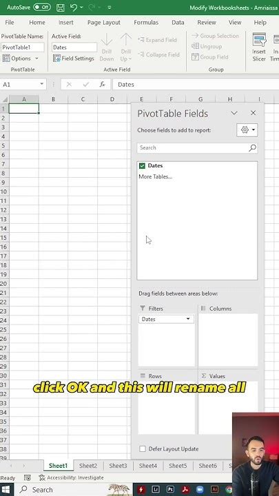How to Rename workbook excel sheets in bulk #excel #excel #shorts #youtubeshorts #learning - YouTube