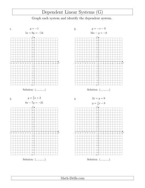 Dependent Linear Systems G