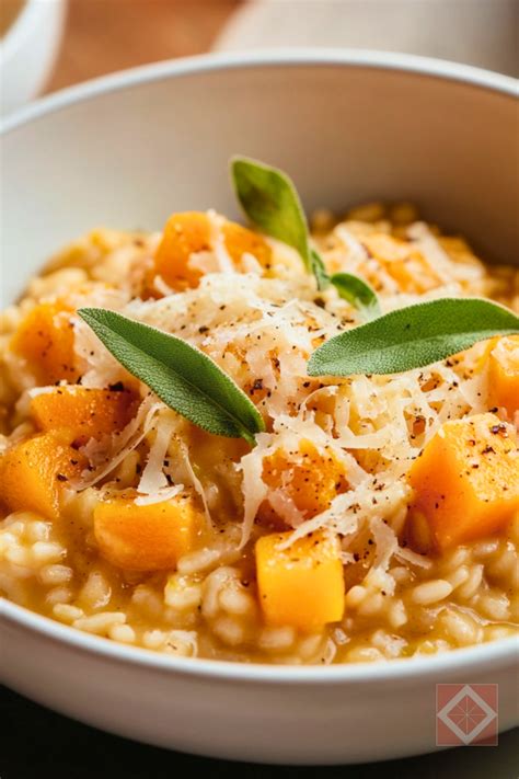 Healthy Butternut Squash Risotto With Leek And Sage