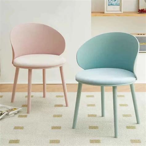 Modern Pastel Accent Chairs With Curved Backrest On Luulla