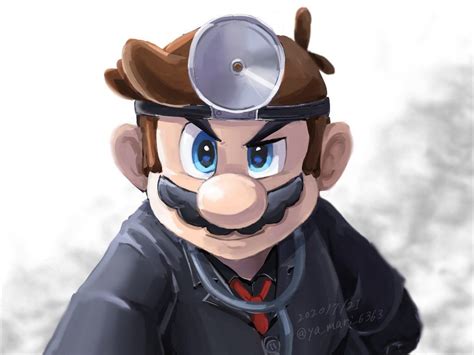 Dr Mario Pfp Dr Mario Black Suit Doctor Mario Fanart Fan Art