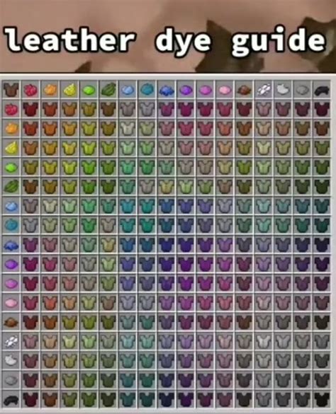 Minecraft Dye Chart Artofit